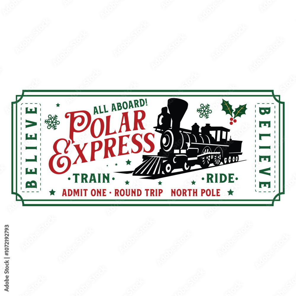 Polar Express Svg, Believe Polar Express Svg Bundle, North Pole Svg ...