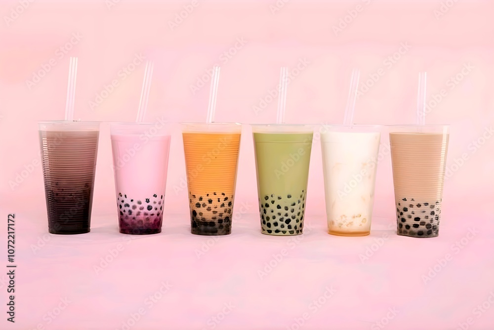 boba drinks, boba milk, boba milk thai tea, ice boba. various boba ...