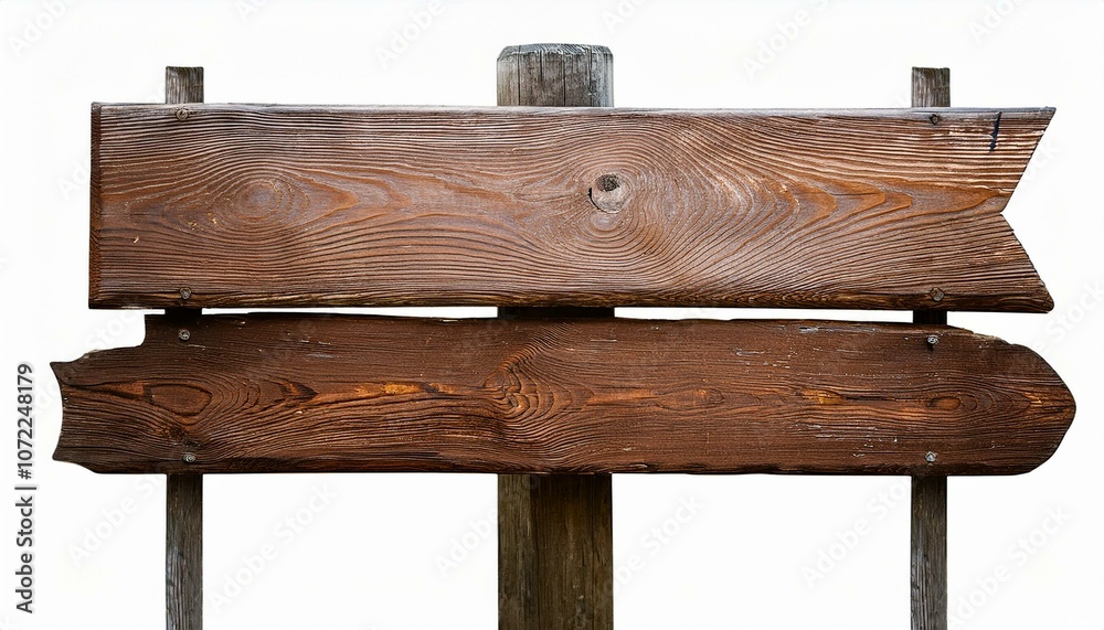 Blank empty wooden rustic signage sign board signpost post wood on ...