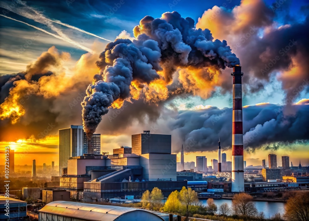 Industrial Incinerator Emitting Thick Smoke: A Stark Representation of ...
