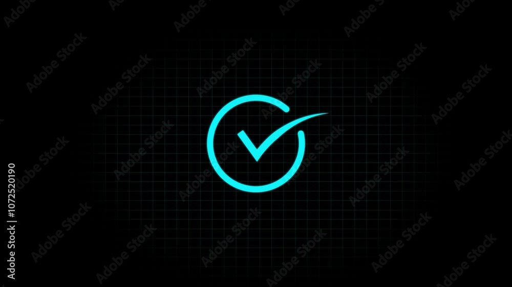 Check mark icon animation. Simple Check mark icon, positive tick symbol ...