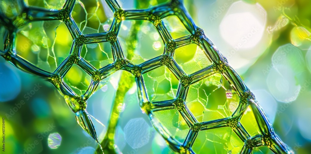 This picture shows the histology and structure of plant cells under a ...