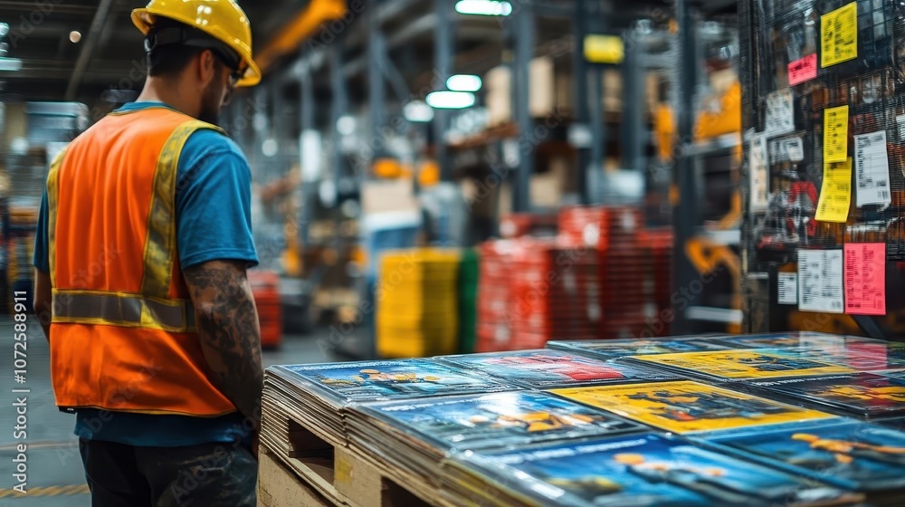 A photograph of a safety poster outlining best practices for warehouse ...