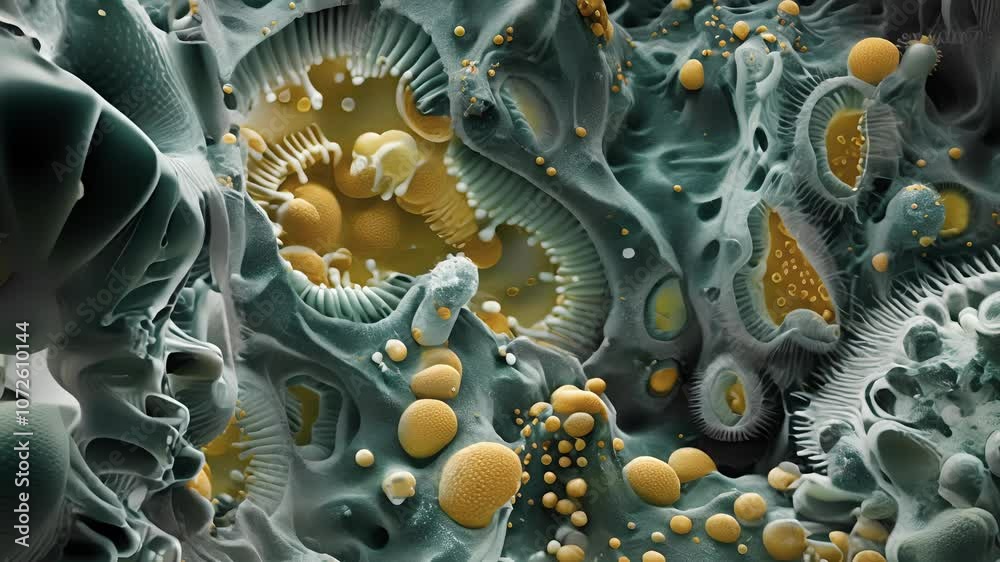 An electron microscope image of peroxisomes revealing their intricate ...