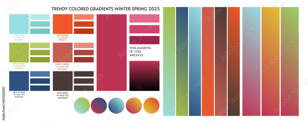 New fashion color and gradients trend 2023. Color palette forecast of ...