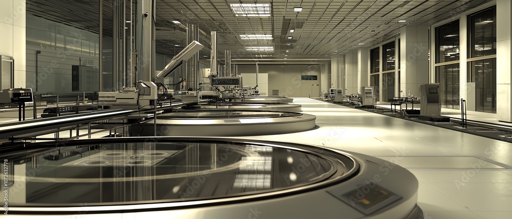 Photo & Art Print Semiconductor wafer fabrication process, clean room ...
