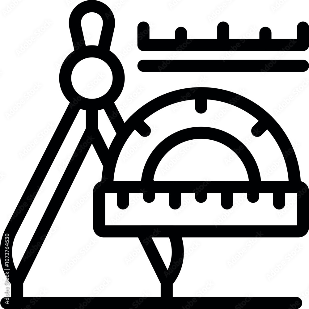 Essential drafting tools, compass and protractor, ensure accurate ...