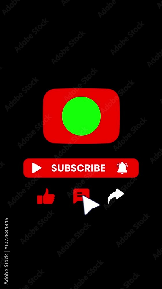 like subscribe and notification with blackscreen and greenscreen ...