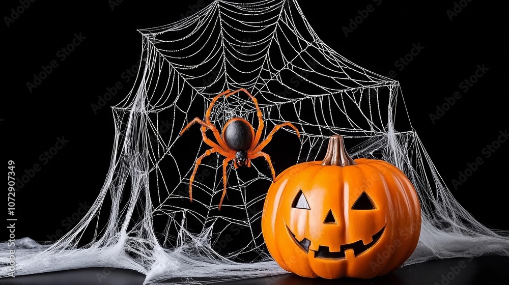 Tangled spider webs with intricate details, black background, ominous ...