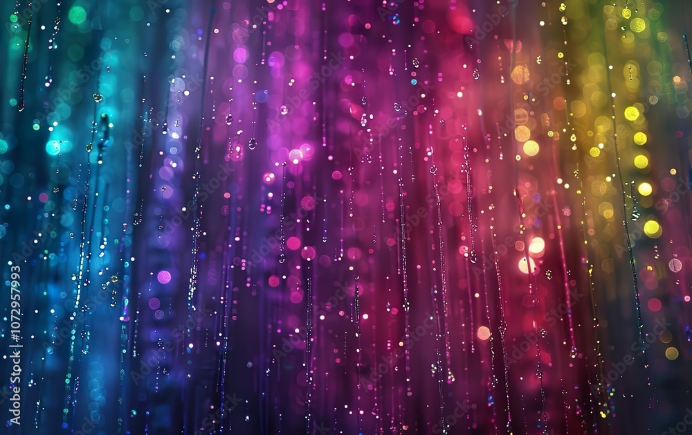 Morphism style wet glass texture. Holographic abstract design with ...