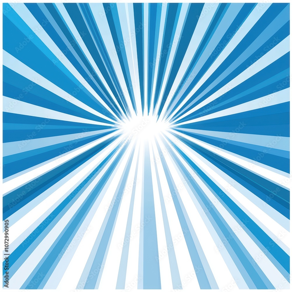 Abstract blue ray burst background with dynamic lines radiating from ...