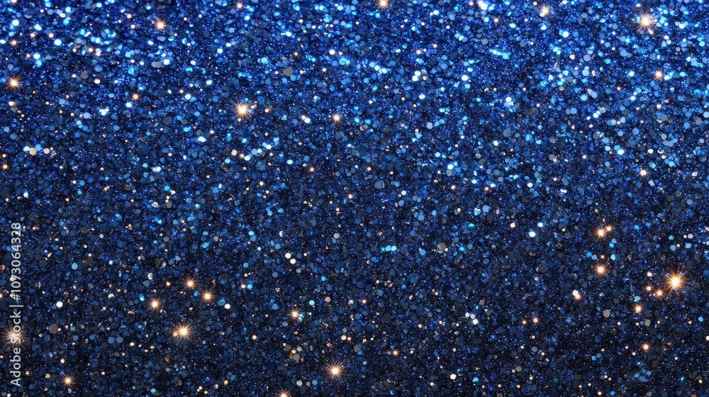 Rich royal blue glitter background with deep color saturation and ...