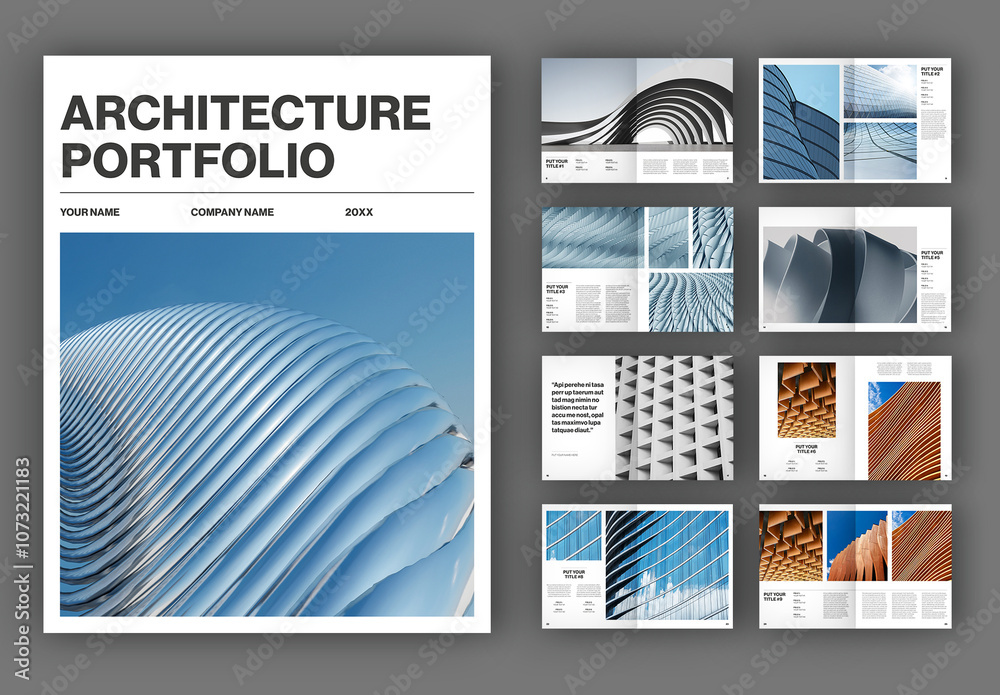 Architecture Portfolio Layout Stock Template | Adobe Stock