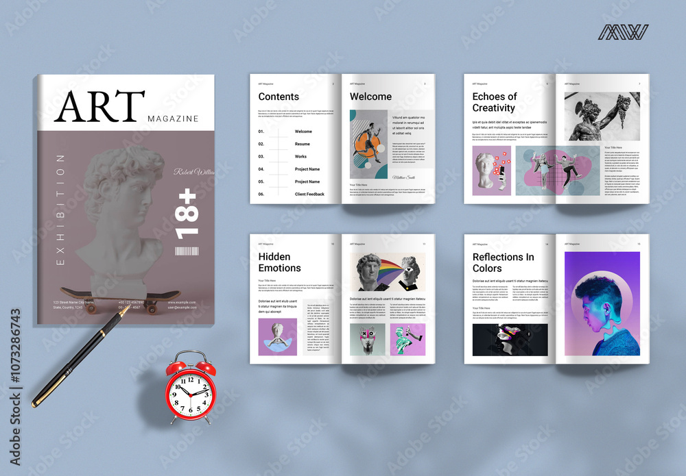 Fashion And Art Exhibition Magazine Book Template Stock Template ...