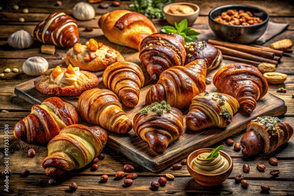 Exquisite Croissants: A Portrait of Flavorful Pastries, Flaky Layers ...