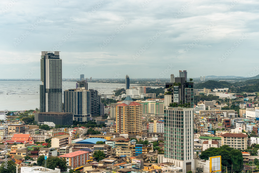 Sriracha Thailand - 11 09 2024 : Aerial view of Sriracha city. Sriracha ...