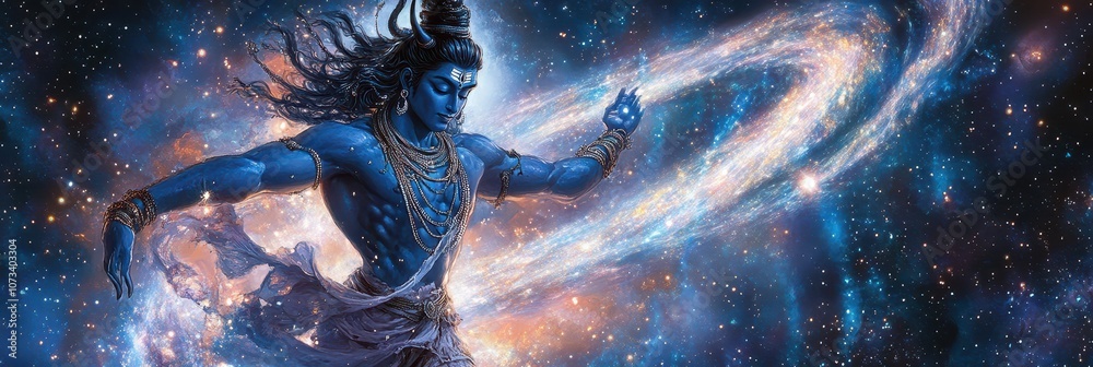 Shiva dancing through the cosmos, leading the path to enlightenment ...