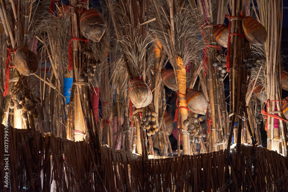 bhoota kola tribal mask, animistic culture of south india, worshipping ...