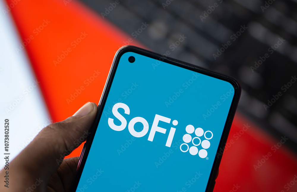 Dhaka, Bangladesh- 10 Nov 2024: SoFi Technologies logo is displayed on ...