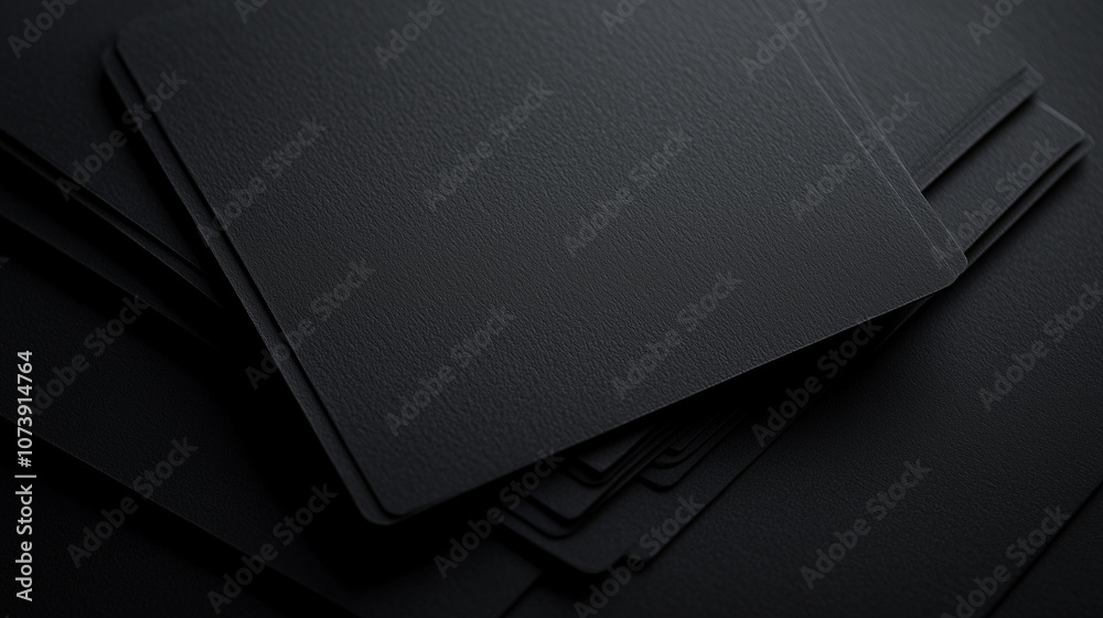 Stack of Black Paper on Black Background with Black Texture, For Design ...