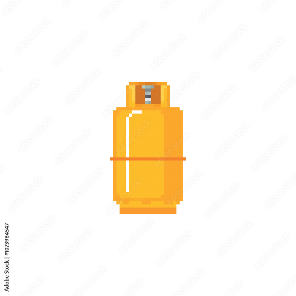 Pixelated gas cylinder icon. Retro pixel icon propane gas tank simple ...
