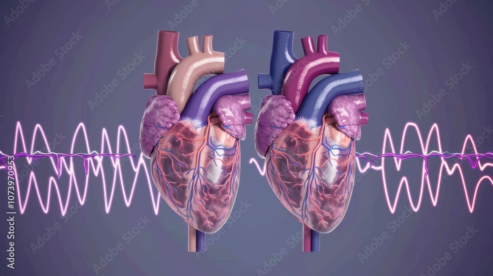 Heart Electrical Signals: Normal vs. Ventricular Tachycardia Animated ...