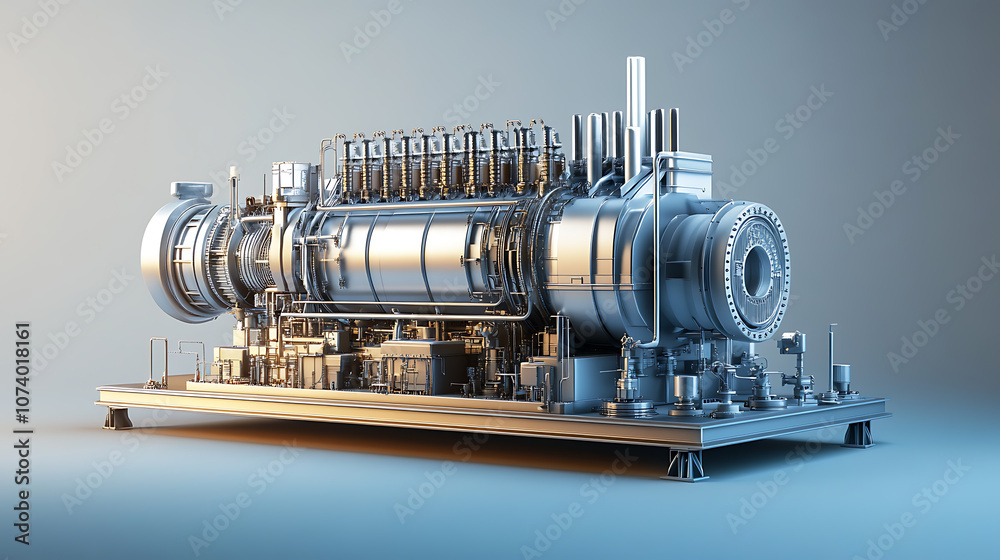 An industrial gas turbine power plant designed for efficient electrical ...