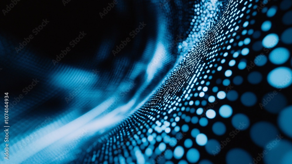 A futuristic title sequence materializes as space-themed dots coalesce ...