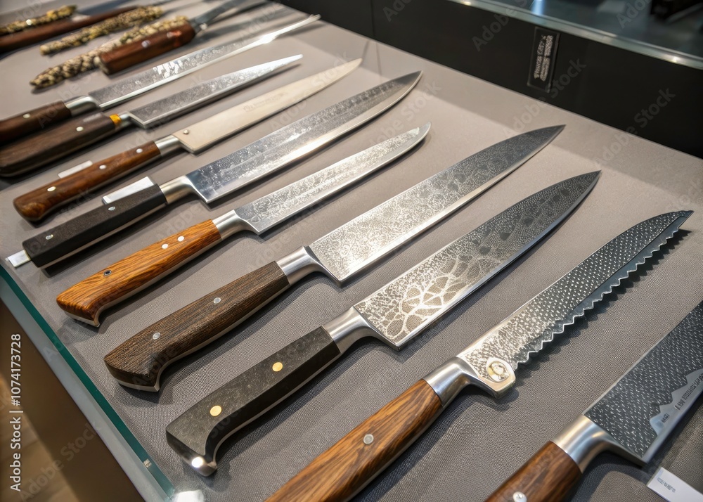 High-Quality Meat Carving Knives Culinary Collection Isolated on ...