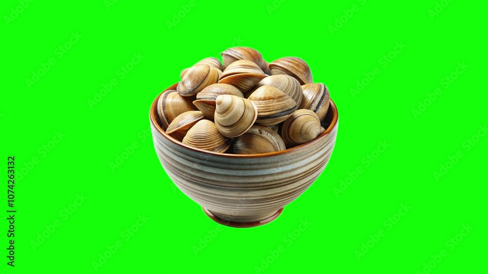 pistachio nuts in a bowl green screen animation motion graphic with ...
