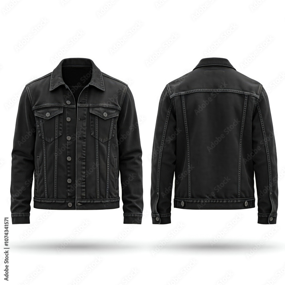 Varsity Jacket Design Mockup Template – Front & Back Views on White ...