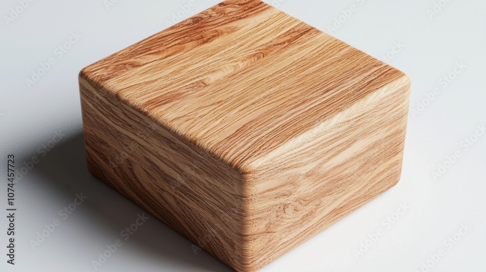Simple 3D model of a closed box with soft edges Stock Photo | Adobe Stock