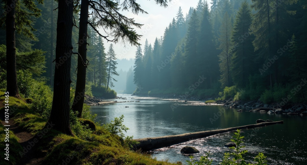 Great Bear Rainforest, British Columbia, Canada, dense green forest ...