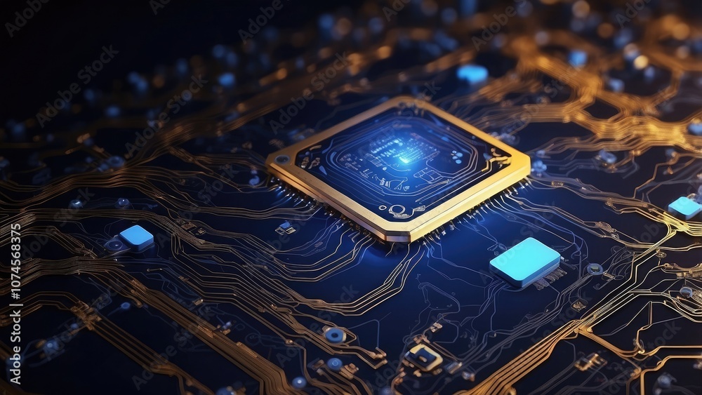 AI background for a banner header. Technology and artificial ...