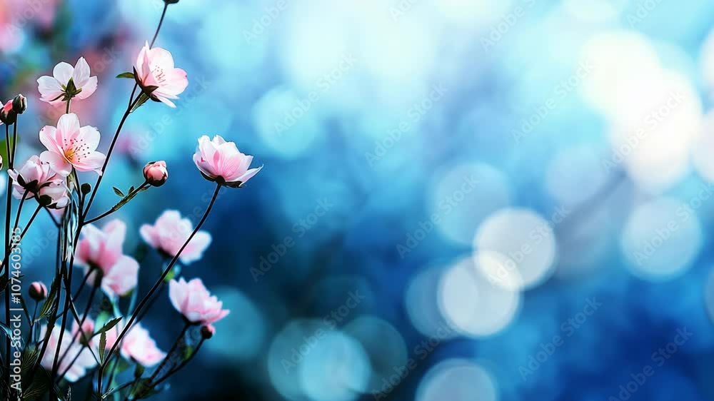 soft focus with bokeh morning wildflower blossom , beautiful nature ...