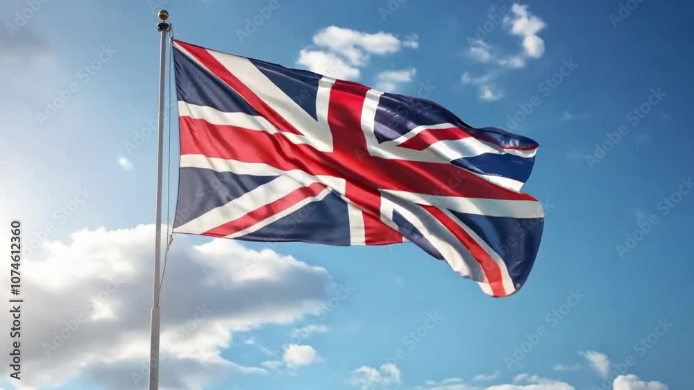 The national flag of the united kingdom, also known as the union jack ...