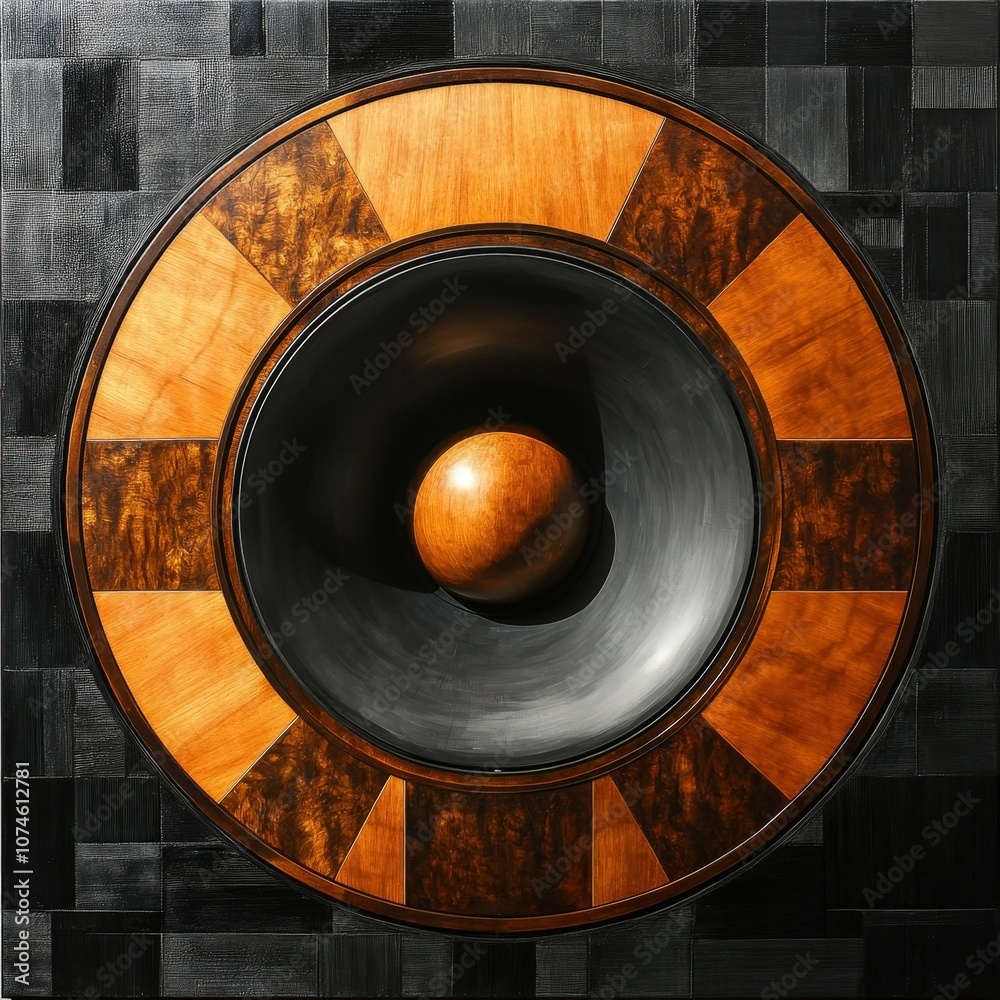 Artistic wooden speaker design showcasing elegance and craftsmanship ...