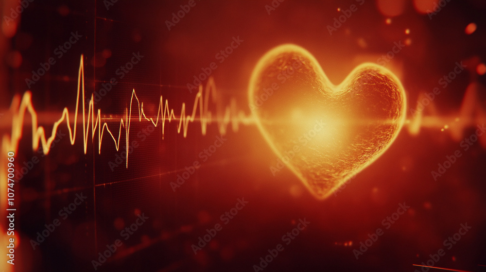 Tiny heartbeat on an ultrasound monitor, illustrating the miracle of ...