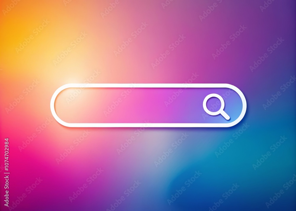 Sleek and Modern Search Bar Icon in Neumorphism Style with Silhouette ...