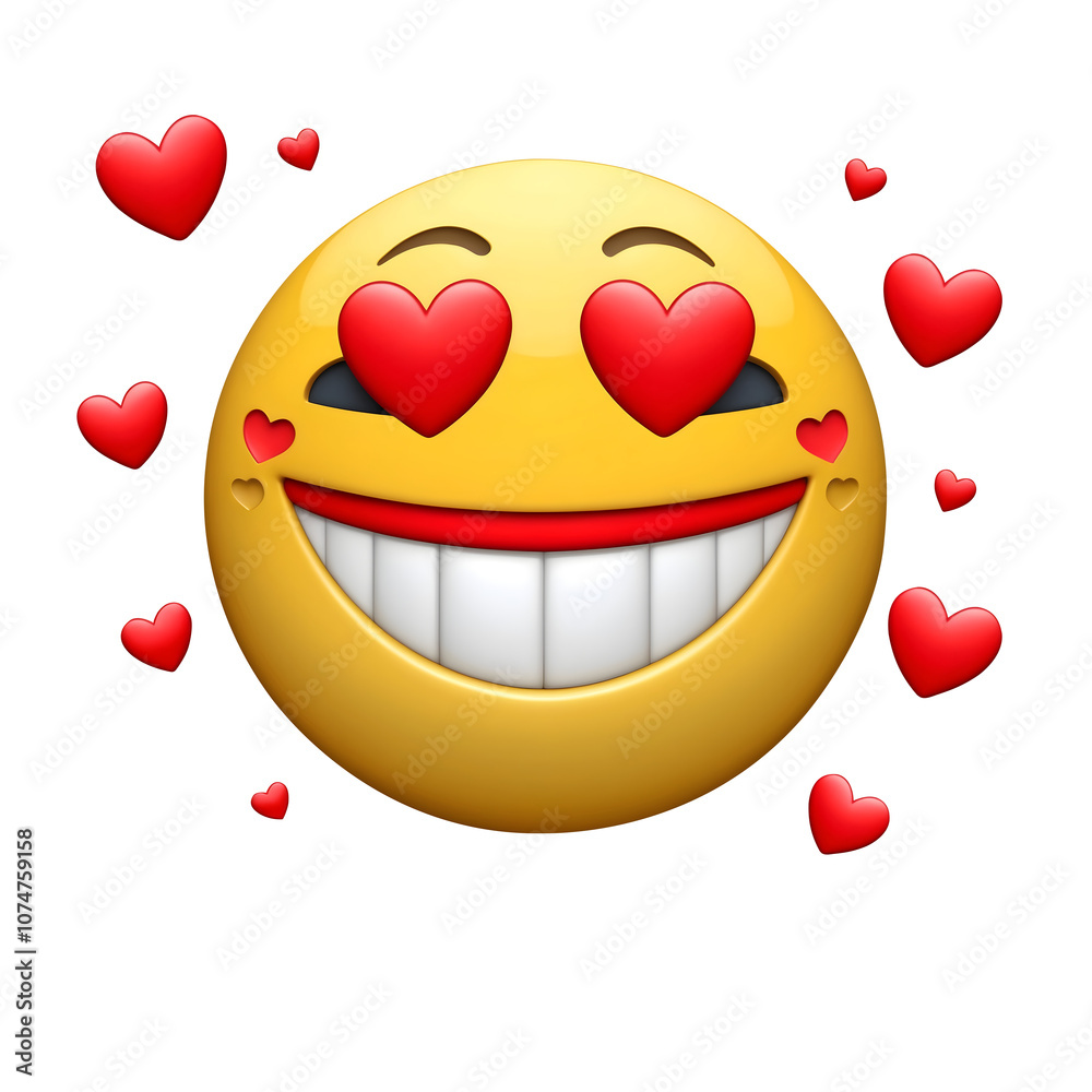 Smiley face with heart eyes png Love emoji png Yellow emoji png Love ...