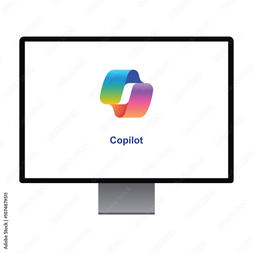Microsoft Copilot logo on a monitor screen, Microsoft 365 Copilot is an ...