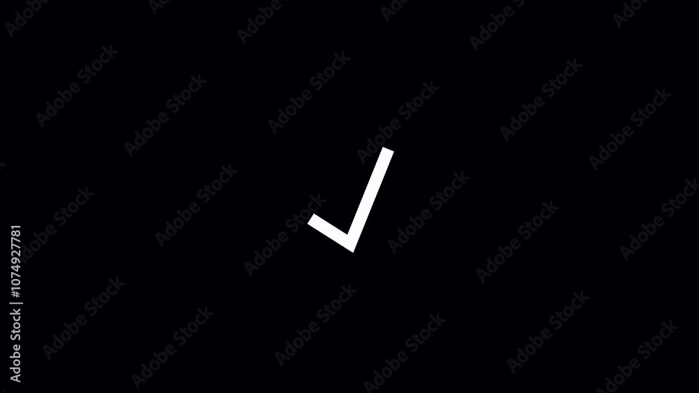 Animation of a completed task with a check mark animation. Animation of ...