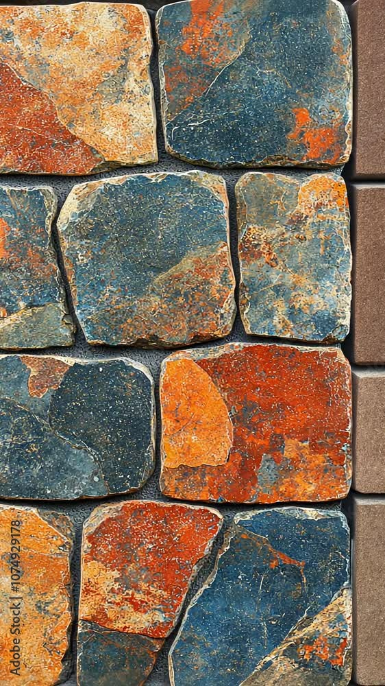 Explore the Beauty of Textured Stone Patterns in a Vibrant Wall Design ...