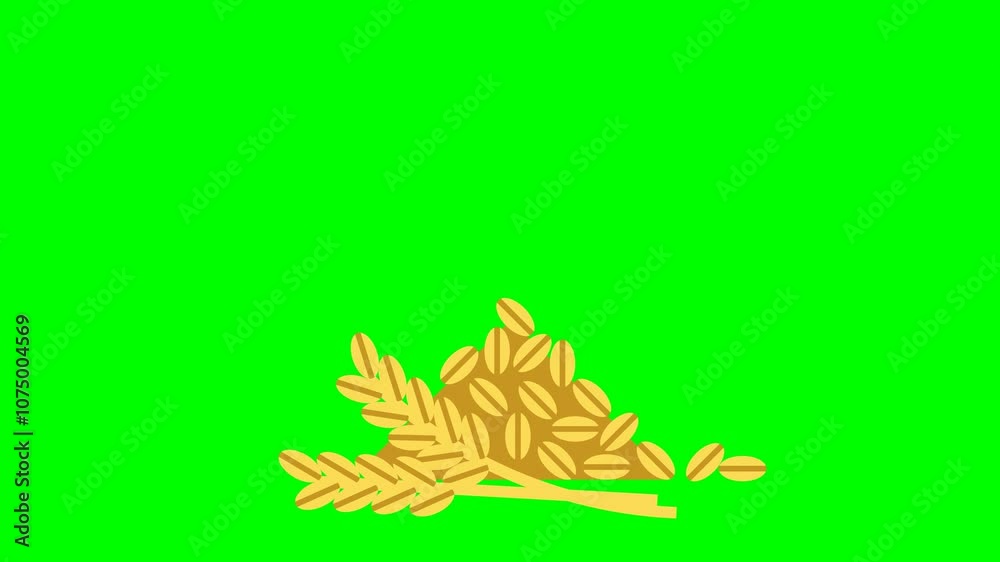 Food package design template, engraving food. Wheat and grain spikes ...