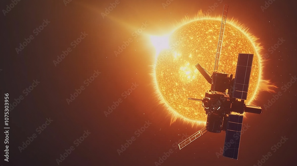 Space probe close to Sun capturing intense solar flares and coronal ...