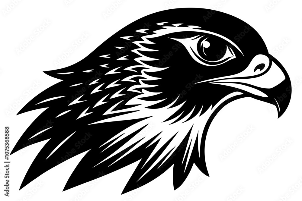 falcon head vector silhouette, eagle head icon,Falcon head very simple ...