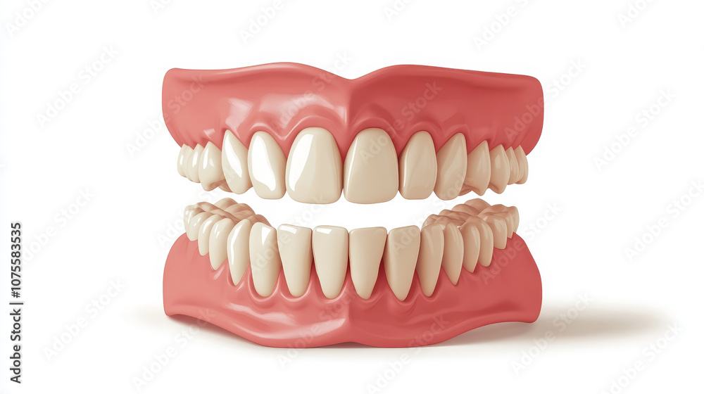 "3D illustration of teeth growing incorrectly with a misaligned wisdom ...