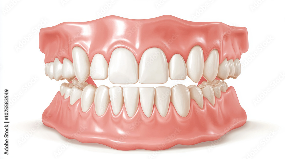 "3D illustration of teeth growing incorrectly with a misaligned wisdom ...