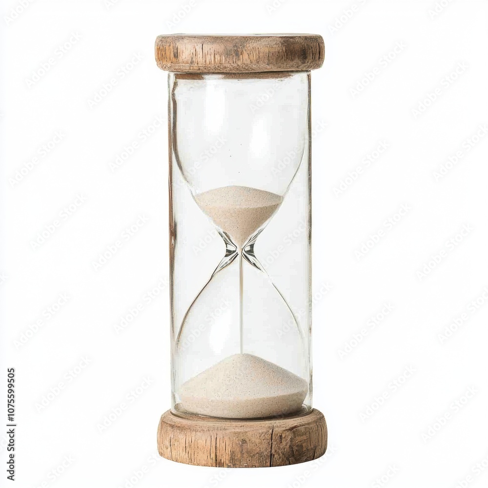 Elegant hourglass with sand flowing gracefully between two chambers ...