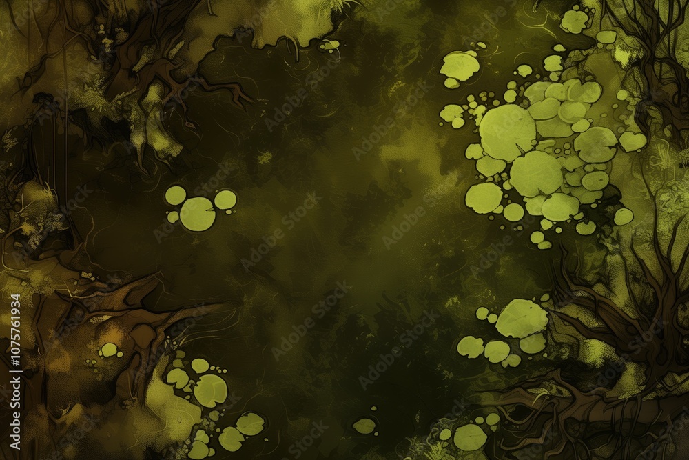 Swampland Mysterious Swamp Forest Landscape Tabletop RPG Map, Fantasy ...